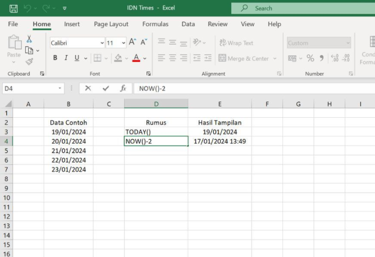 4 Cara Memasukkan Tanggal Otomatis di Microsoft Excel - PCMAX