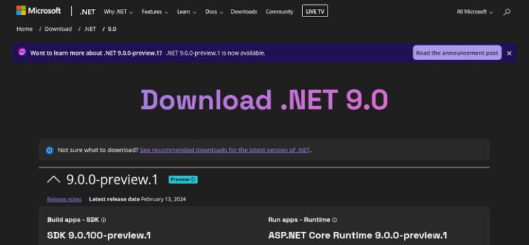 Microsoft Rilis .NET 9 Preview 1 - PCMAX